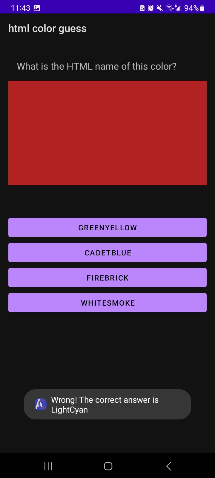 Android html-colors