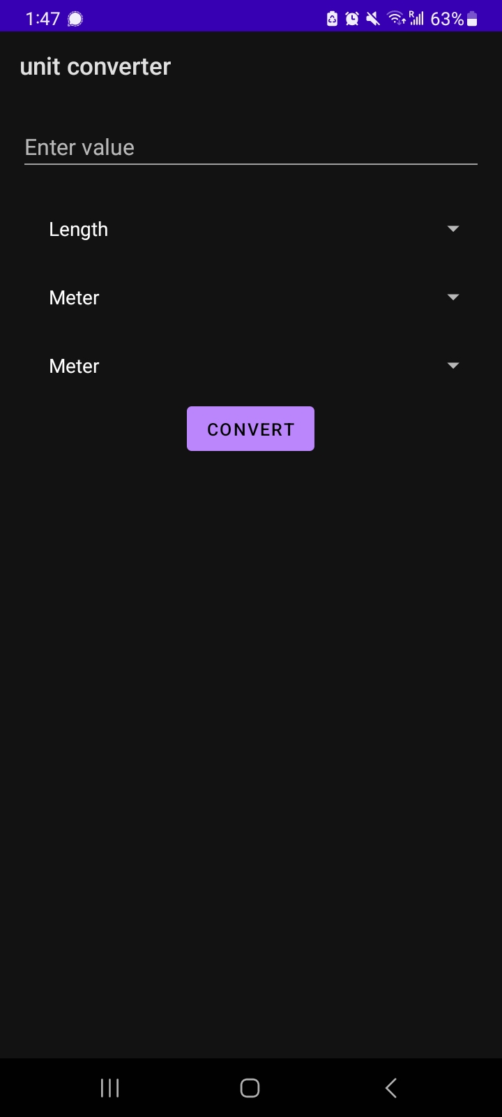 Android unit converter