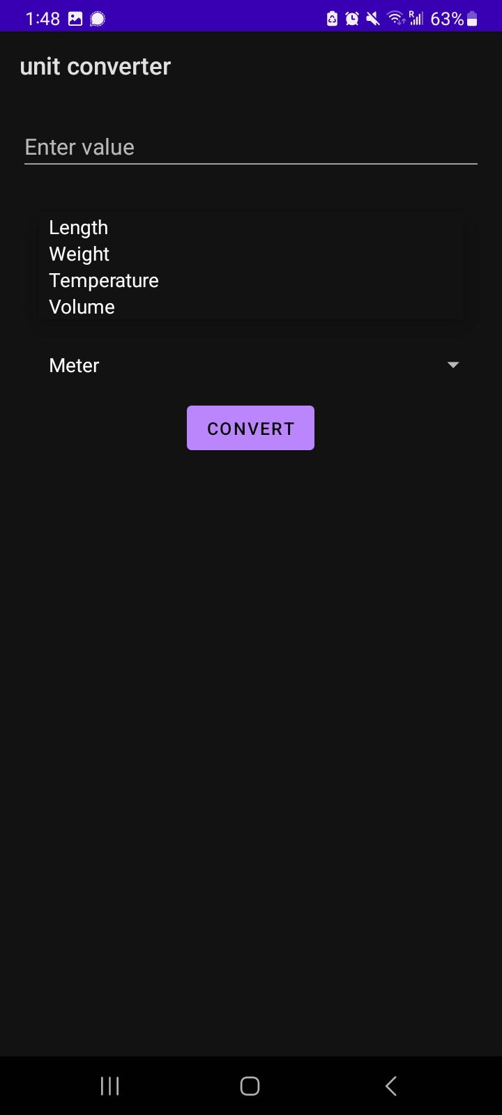Android unit converter