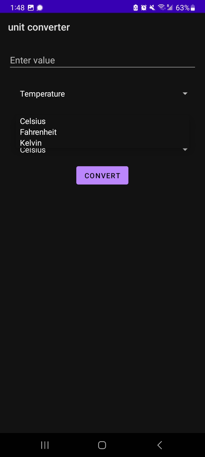 Android unit converter